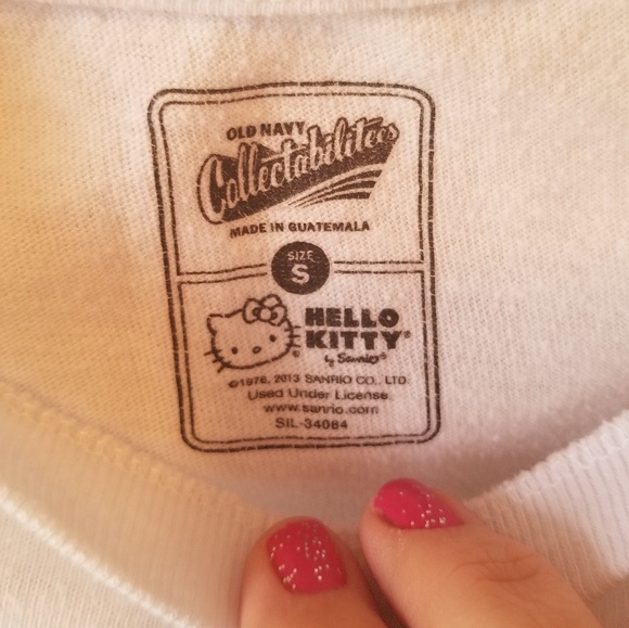 Old Navy | Tops | Hello Kitty Teeshirt White Red Black Small | Poshmark